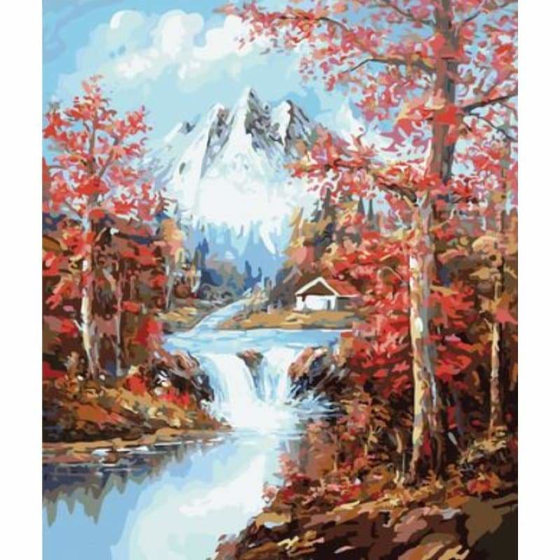 Landscape Waterfall Diy Paint By Numbers Kits ZXZ-101 – Paint By ...