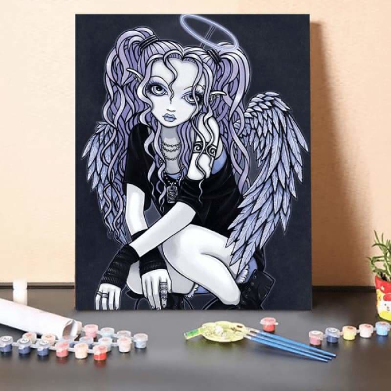 Paint by Numbers Kit-Gothic Angel – Paint By Numbers Kits UK